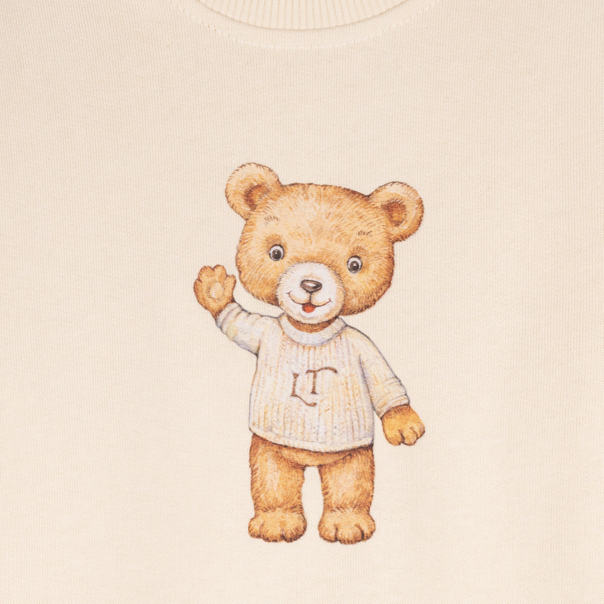 Lil Teddy Oversized Classic Pullover Beige